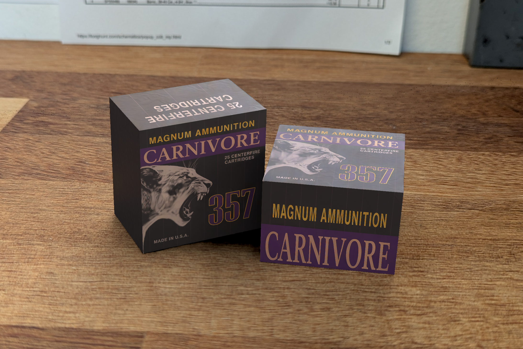 Resident Evil 2 & 3 .357 Carnivore Box Cutout Printable File – Akrus ...